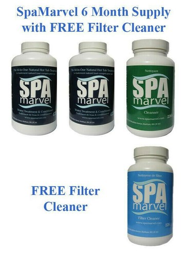 Spa Marvel Hot Tub Treatment - 6 Month Supply -FREE Filter Cleaner - U ...