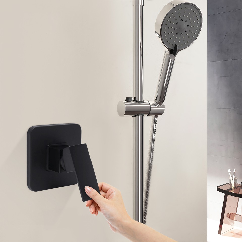 Wall Mount Shower Tap Control Valve Single Handle Brass Hot & Cold ...