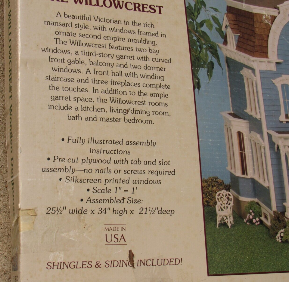 VTG Greenleaf WILLOWCREST 3 Wooden Dollhouse LOT Sweetheart Ashley ...