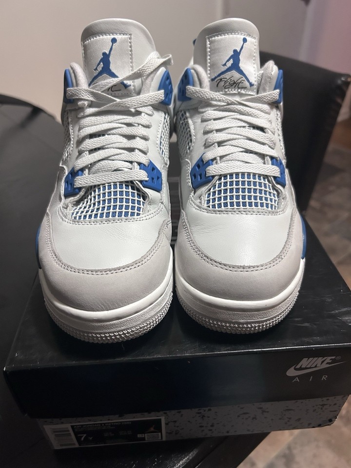 Nike Air Jordan 4 Retro GS Military Blue 2024 Men's Shoes Size 7 | eBay