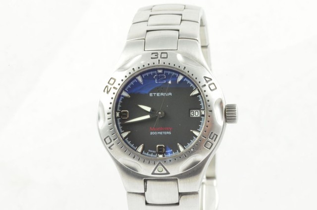 Eterna Monterey 200 Meters 1601.41 Stainless Steel Ladies Quartz Divers ...