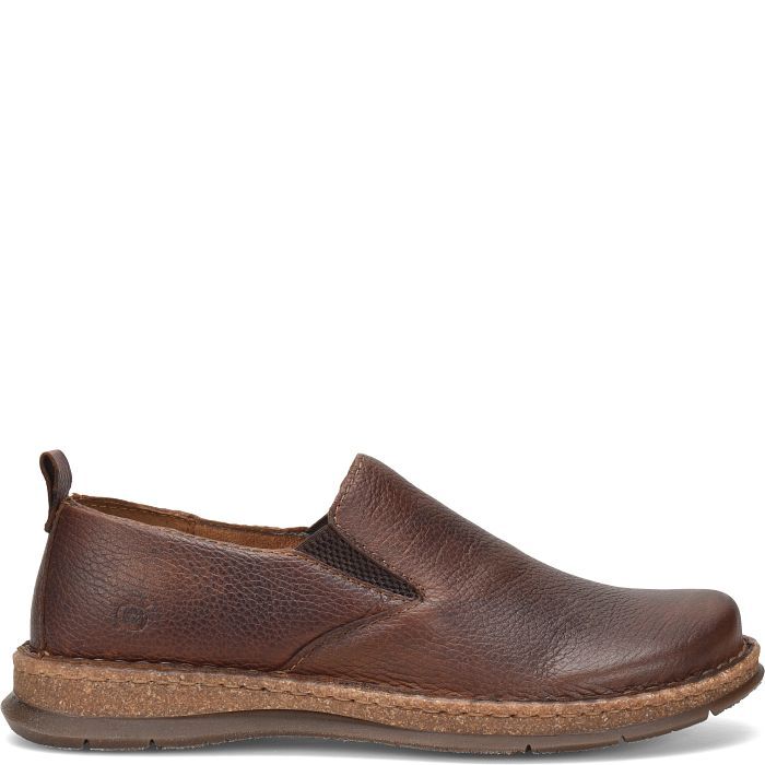 NIB Born Bryson Slip On Leather Loafer Shoes in Dark Brown | eBay