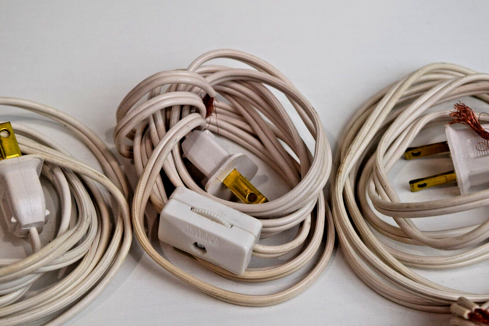 5pcs Lamp Cord Replacement Wire with plug In-Line Feed Thru On Off ...
