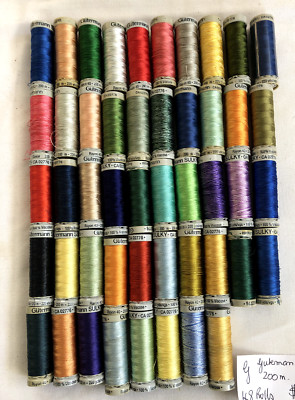 48 Gutermann machine SULKY embroidery threads - 100% viscose, 200m. Bag ...