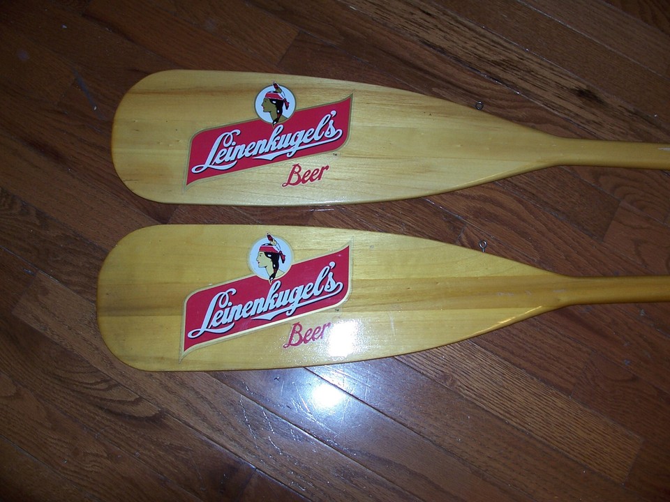 Jacob Leinenkugel’s Beer Advertising Boat Oars Sign Brewing Co Wood Bar ...