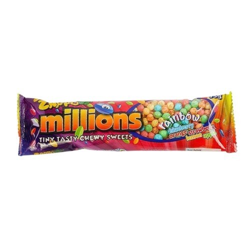 932049 4 x 75G PACKET ZAPPO MILLIONS RAINBOW FLAVOUR TINY TASTY CHEWY ...