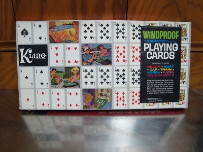Vintage 60's Kling Windproof Magnetic Playing Cards Game w/Board Full ...