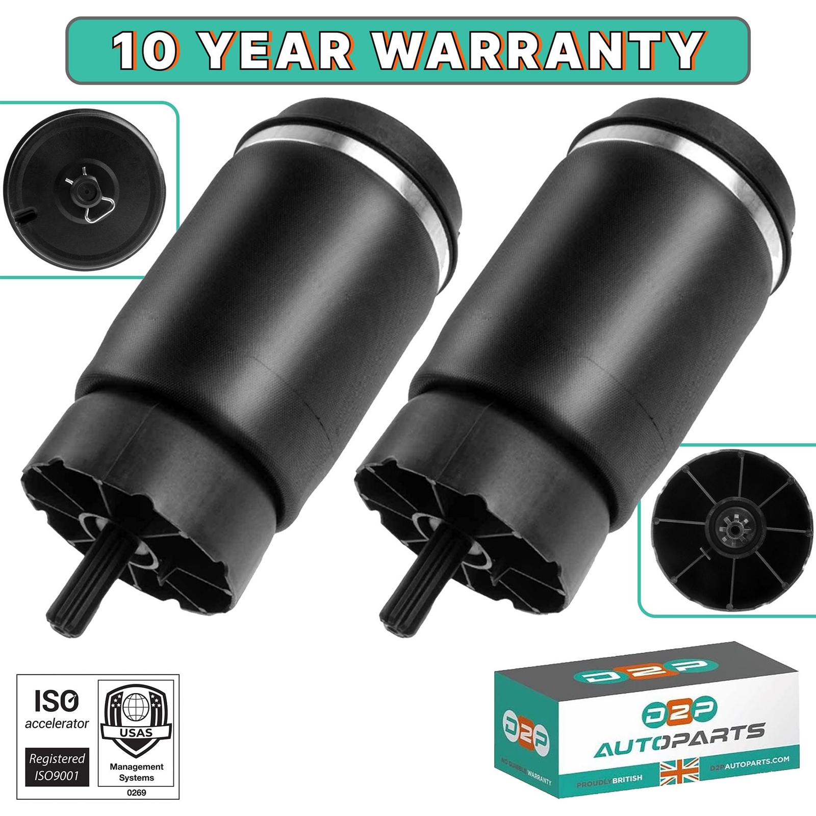 FOR RANGE ROVER L322 VOGUE NEW REAR AIR SUSPENSION SPRING BAGS X2 ...