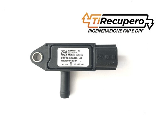 SENSORE PRESSIONE GAS SCARICO 227709604R DACIA RENAULT GARAN. 3 ANNI ...