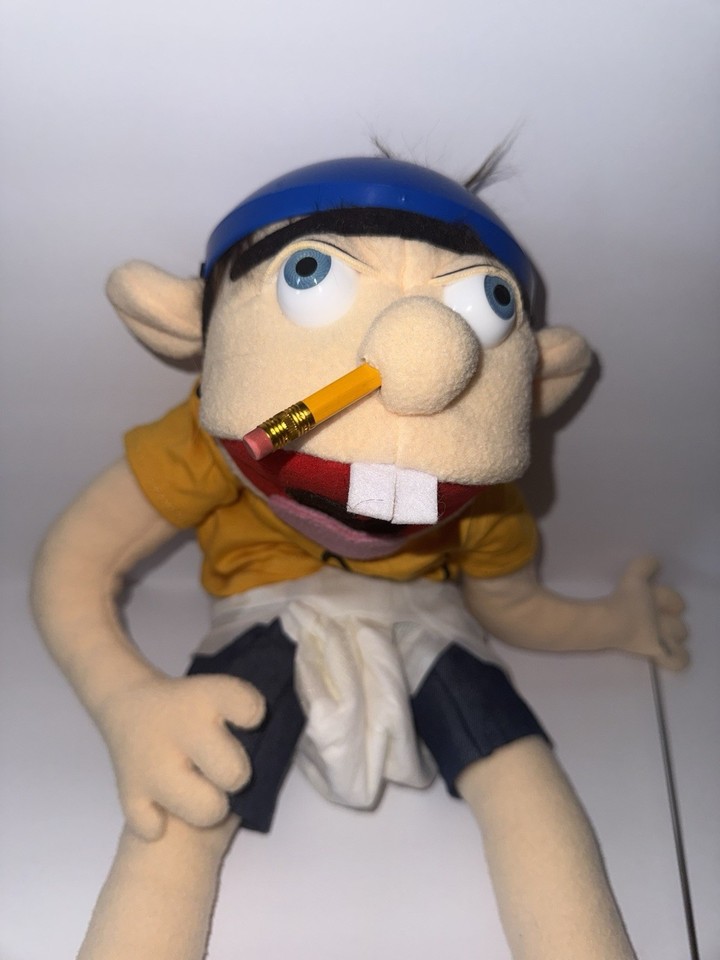 Jeffy Hand Puppet SML with Rod, Plush Toy 24" Stuffed Doll Full Outfit ...