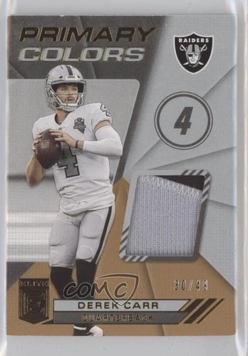 2021 Panini Donruss Elite Primary Colors Prime /49 Derek Carr #PC3 | eBay