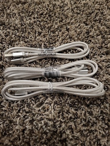 Wireless Gear 3 Ft Micro USB Fabric Cable. Model BL1574. Set Of 3 ...