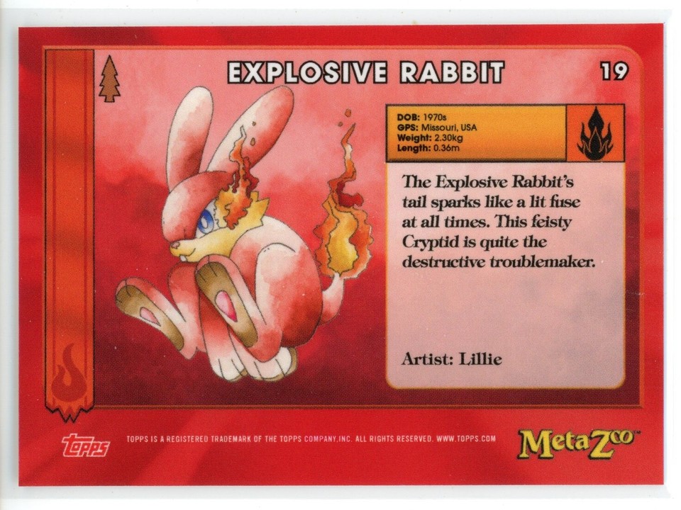 2022 Topps MetaZoo Wilderness Foil Bronze #19 Explosive Rabbit (Bronze ...