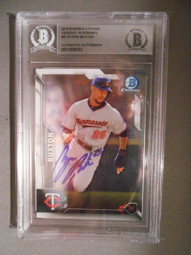 Byron Buxton 2016 Bowman Chrome Vending #52 Signed Auto Autograph ...