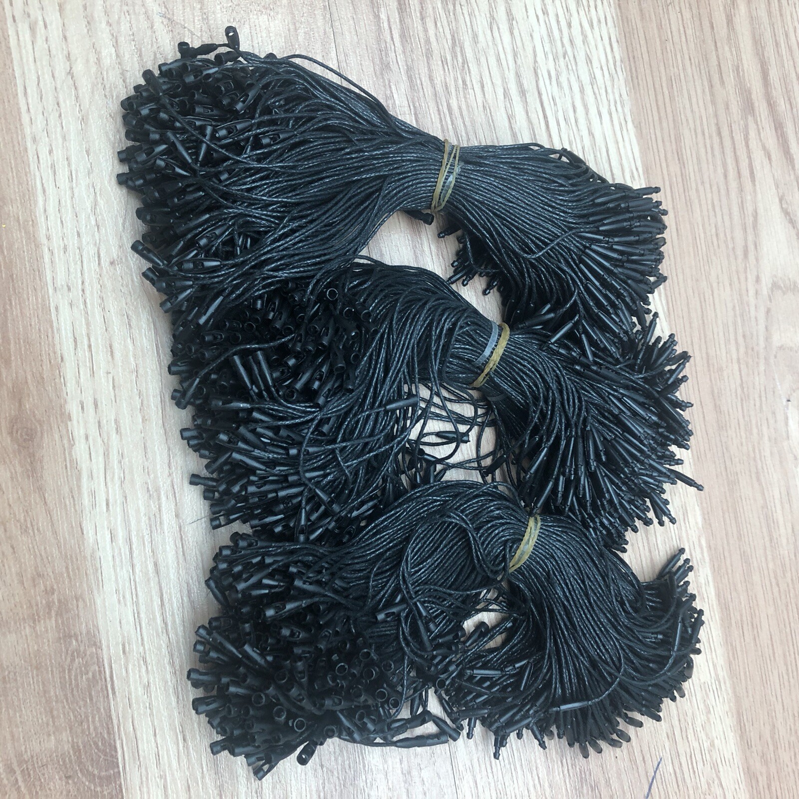 BAG OF 900 BLACK SNAP LOCK PIN SECURITY LOOP PLASTIC TAG NYLON STRINS ...