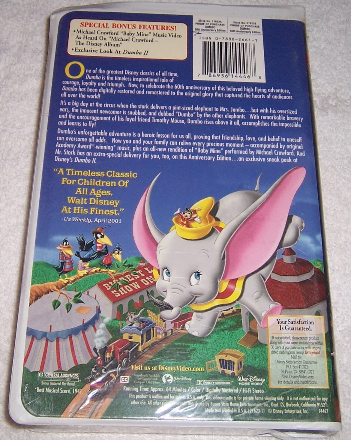 Dumbo (VHS, 2001, 60th Anniversary Edition) for sale online | eBay