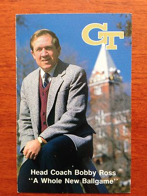 CFB 1987 GEORGIA TECH YELLOW JACKETS Football Schedule College FB BOBBY ...