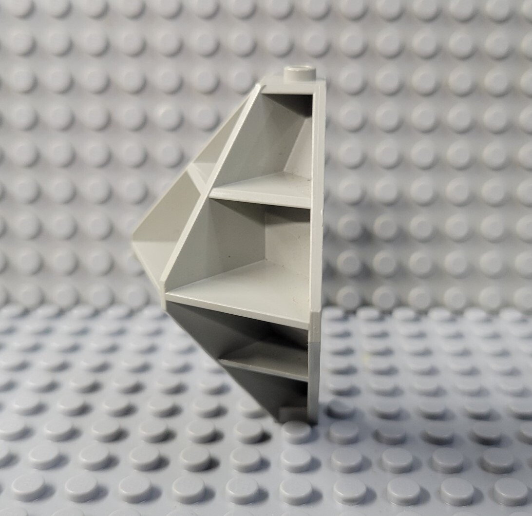 LEGO Light Gray 4x4x6 Corner Convex Ribbed Space Wall Piece | eBay