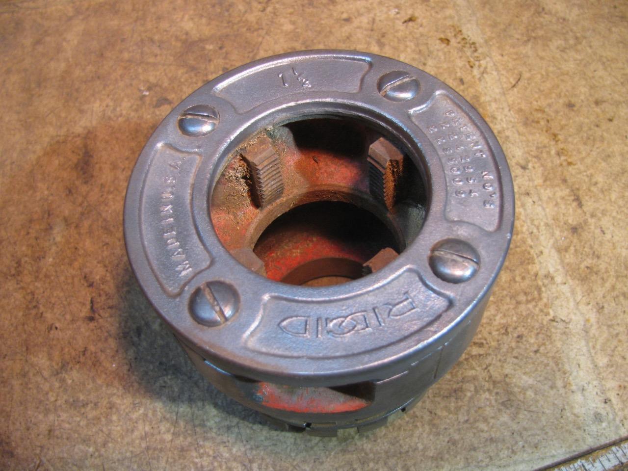 Ridgid 12R 1-1/2" Die Head Ratchet Hand Pipe Threader 700 Power Drive ...