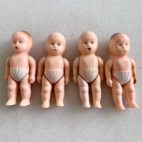 RENWAL Dollhouse Figures ~ 4 Plastic Baby Dolls | eBay