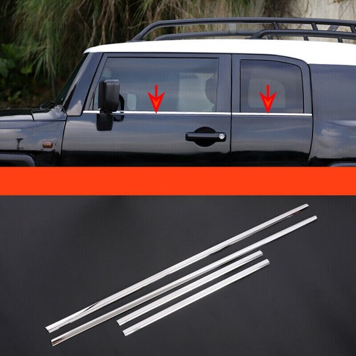 4Pcs For Toyota FJ Cruiser 2007-2021 Chrome Bottom Window Frame Sill ...