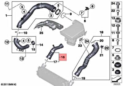 Genuine BMW X3 X4 M F25 F26 X3 35iX X4 M40iX SAC SAV air duct ...