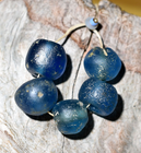 Ancient Blue Islamic Mandrel Wound Glass Dig Beads Excavated Mali ...