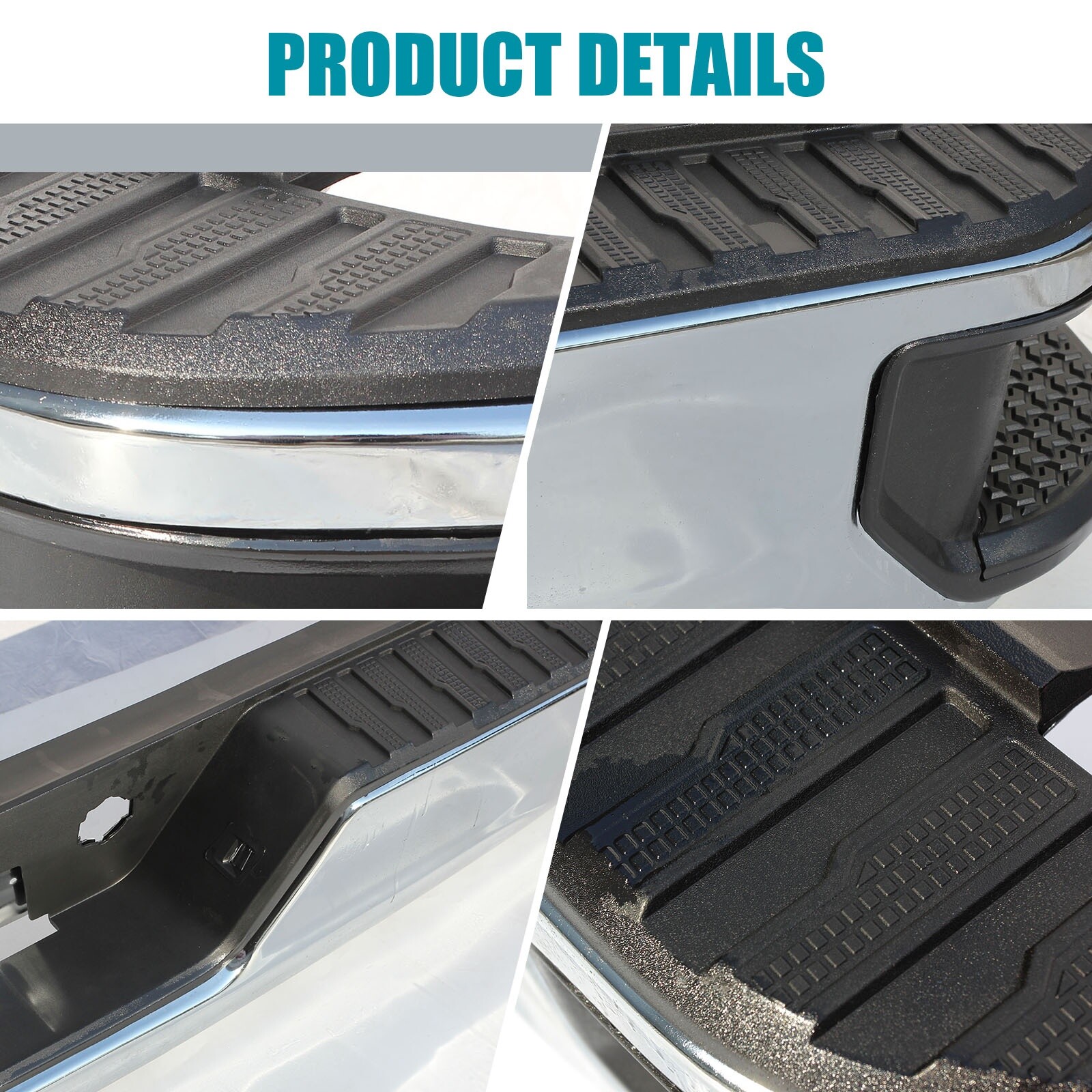 Chrome Rear Step Bumper Face Bar for 2019-2025 Chevy Silverado GMC ...