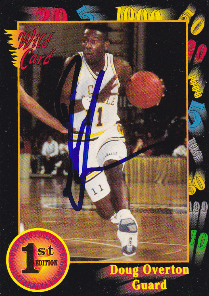 DOUG OVERTON LaSALLE EXPLORERS SIGNED CARD NETS LOS ANGELES CLIPPERS ...