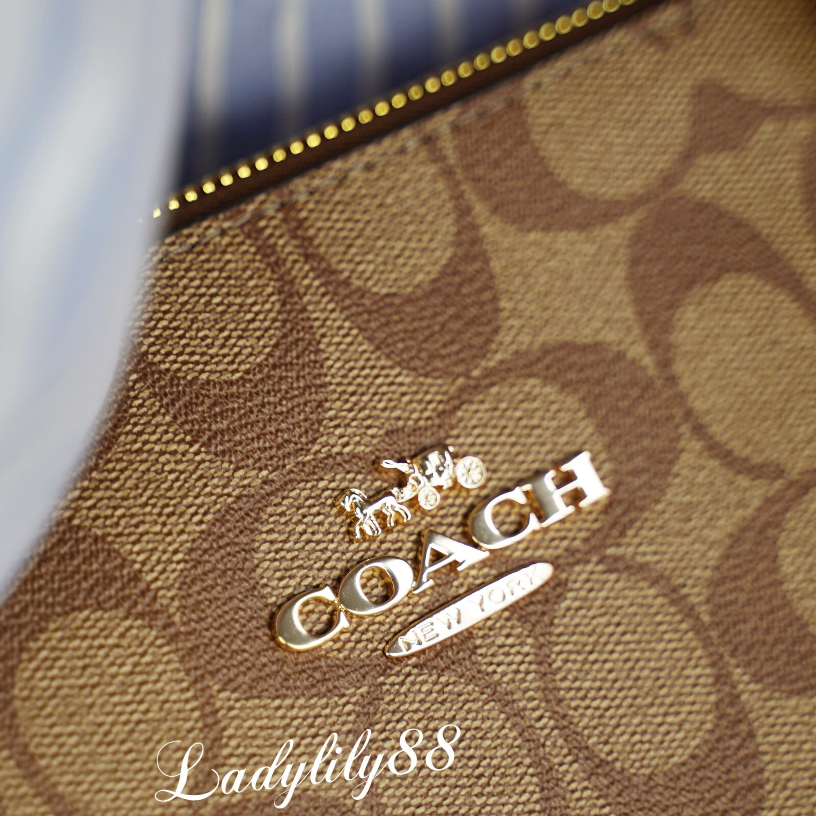 NWT Coach CH504 Gallery Tote In Signature Canvas Leather Print $378 | eBay