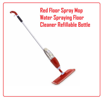 Red Floor Spray Mop Water Spraying Floor Cleaner Refillable Bottle ...