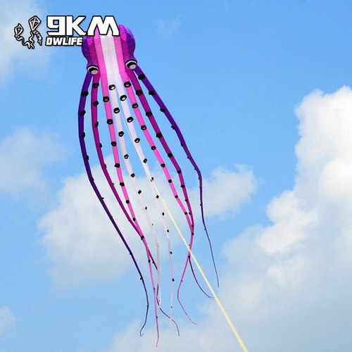 Large 15m Octopus Kite Single Line Kite Soft Ripstop Polyester Fabric with Bag | eBay