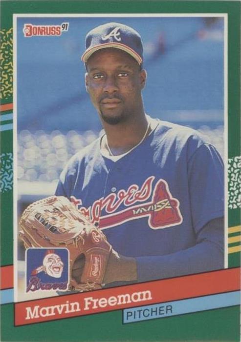 1991 Donruss - Marvin Freeman #619 3 Yellow Stripes on Right for sale ...