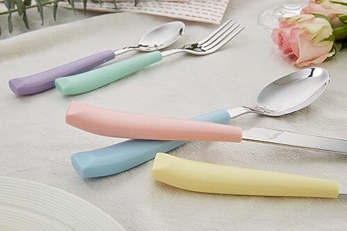 20pcs Flatware Set Stainless Steel Silverware/cutlery Set With Colored ...