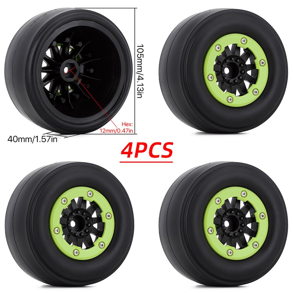 2.2" RC Car Drag Racing Wheel Tire 1/10 Short-course for Traxxas Slash ...
