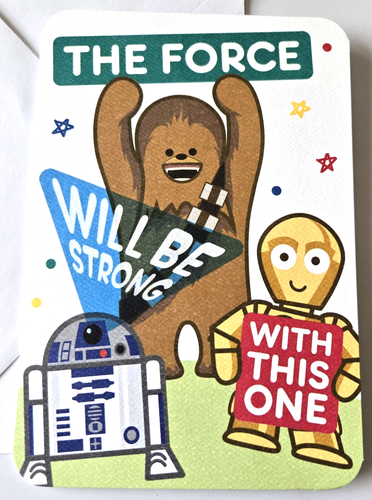 Greeting Card New Little Jedi The Force Will Be Strong with This One ...
