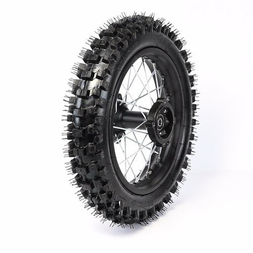 12mm Axle 12" Rear Wheel Assembly 80/100-12 Tyre Rim Mini Dirt Pit Bike ...