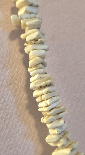 Vintage Puka Shell Chip Beaded Strand Necklace Pink Tone Beach Surf 14 ...