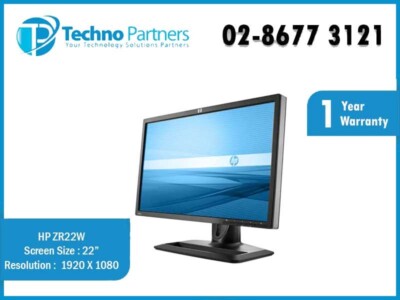 HP ZR22w 22" Widescreen FHD 1920 x 1080 LCD Monitor VGA DP DVI IPS LCD ...