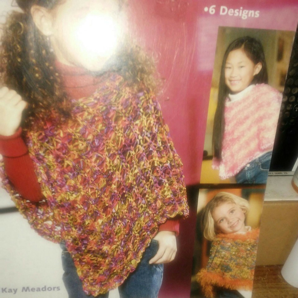 LA Ponchos For Kids Knit And Crochet Pattern Book | eBay