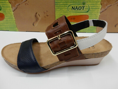 Naot Womens Dynasty Soft Ink Leather Soft White Leather Chestnut