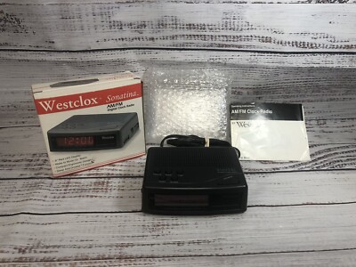 Westclox AM/FM Digital Alarm Clock Radio Model 80181 w/Box and ...