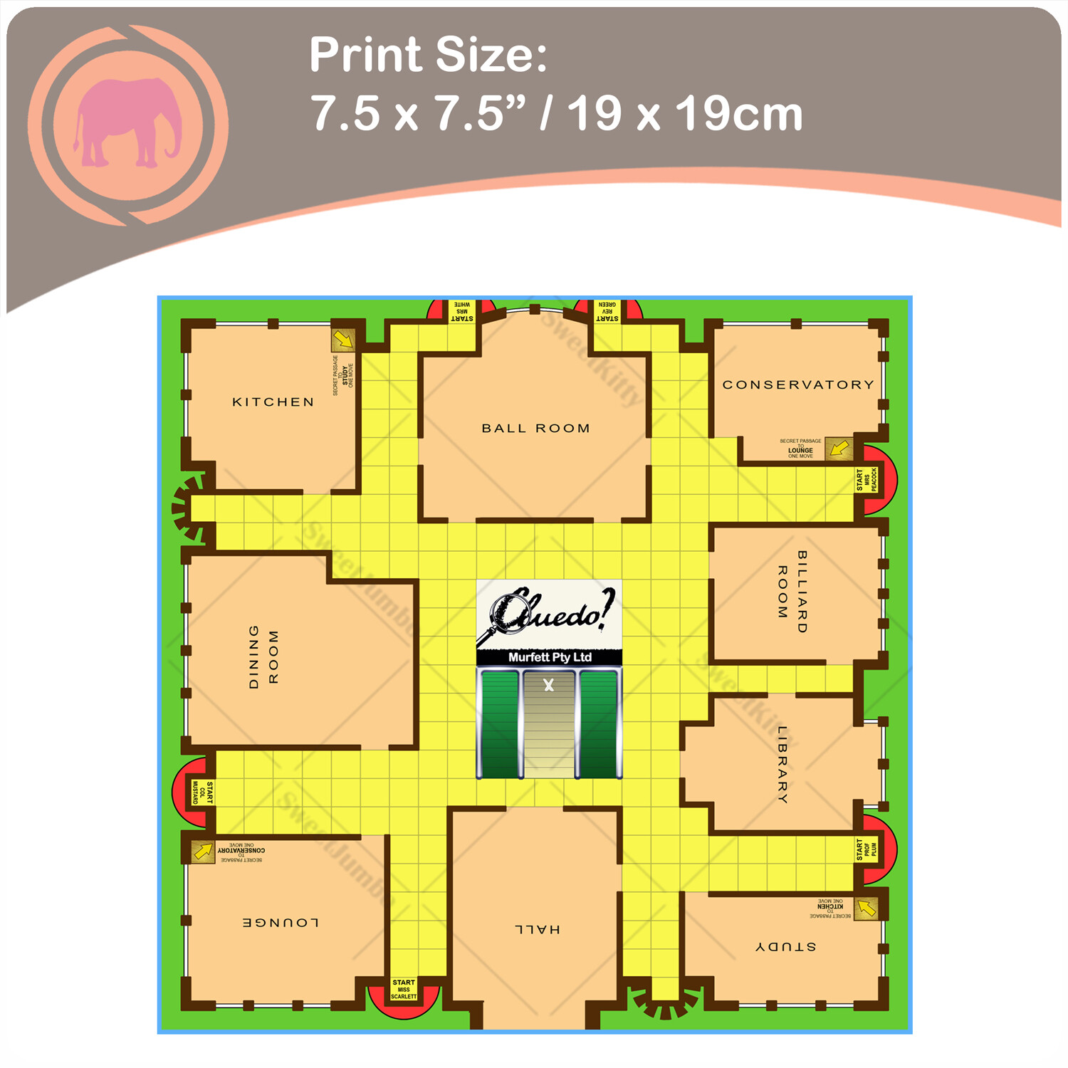 Cluedo Board Game Cake Topper Decoration Edible Icing - 2 sizes ...