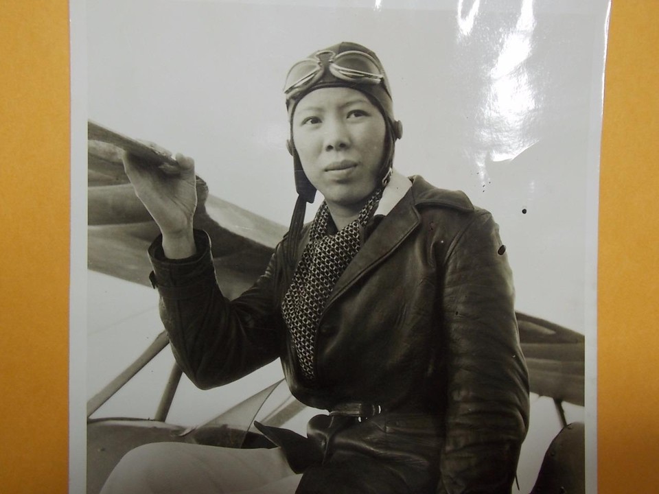 US 1932 China "Miss Lindbergh-Leah Hing" Real Photo Flying Tiger Member ...