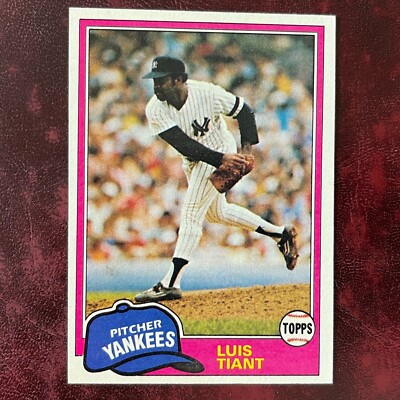 1981 Topps Set LUIS TIANT #627 NEW YORK YANKEES - NR-MINT *HIGH GRADE ...