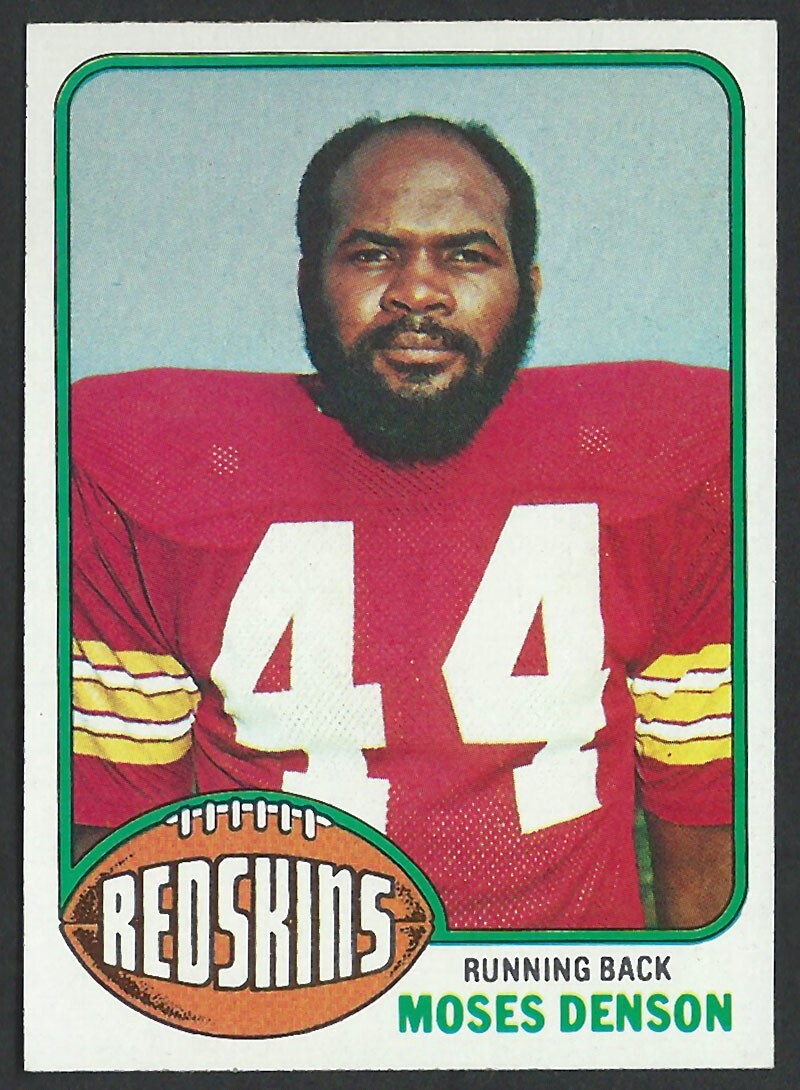 1976 Topps #212 MOSES DENSON Washington Redskins 95% CENTERED - NM-MT ...