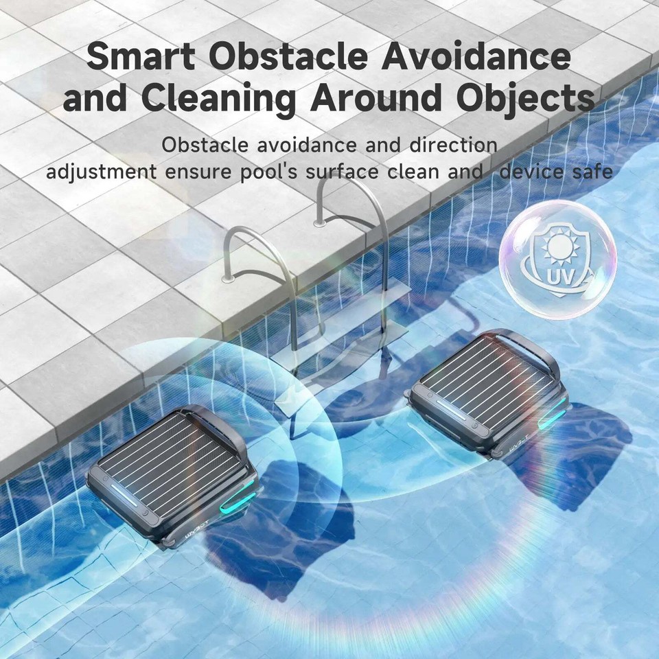 WYBOT F1 Solar Pool Surface Cleaner Automatic Robotic Pool Powered ...