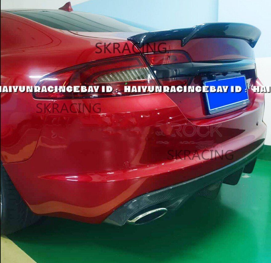 For 2012-2015 Jaguar XF Real Carbon Fiber Rear Trunk Lip Spoiler Wing ...