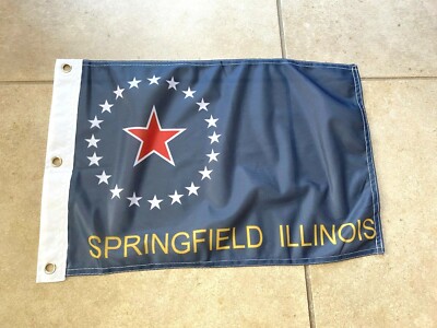 12 x 18 12" x 18" City Springfield, Illinois Flag Banner Grommets36 | eBay