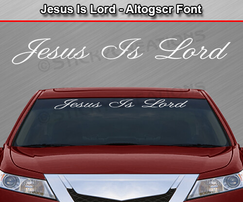 JESUS IS LORD Decal Sticker Windshield Window Vinyl Banner Christian ...